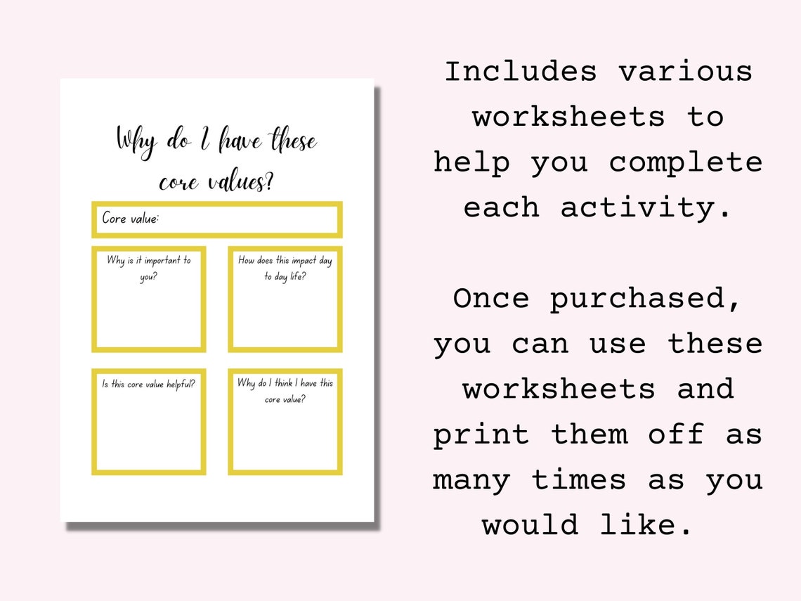 Core Values and Beliefs Workbook: Authenticity and Emotional Wellness ...