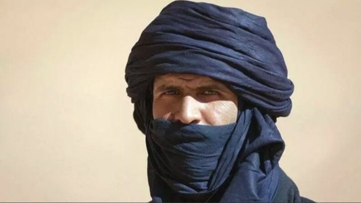 Indigo Touareg Turban: Unisex Sahara Berber Scarf, Hand-dyed Cotton - Etsy