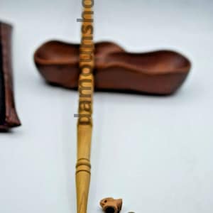 Handmade Moroccan Sebsi Pipes Set, Wooden Authentic Pipa With Leather ...