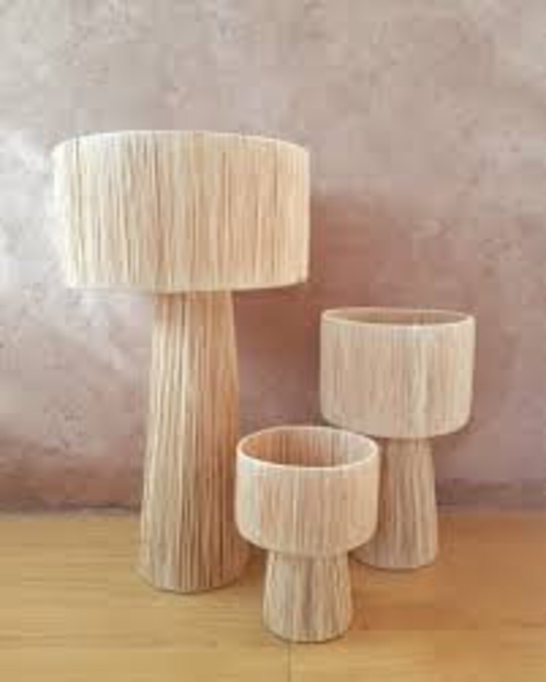 Moroccan Raffia Table Lamp, Handwoven Natural Light, Bohemian Decor ...