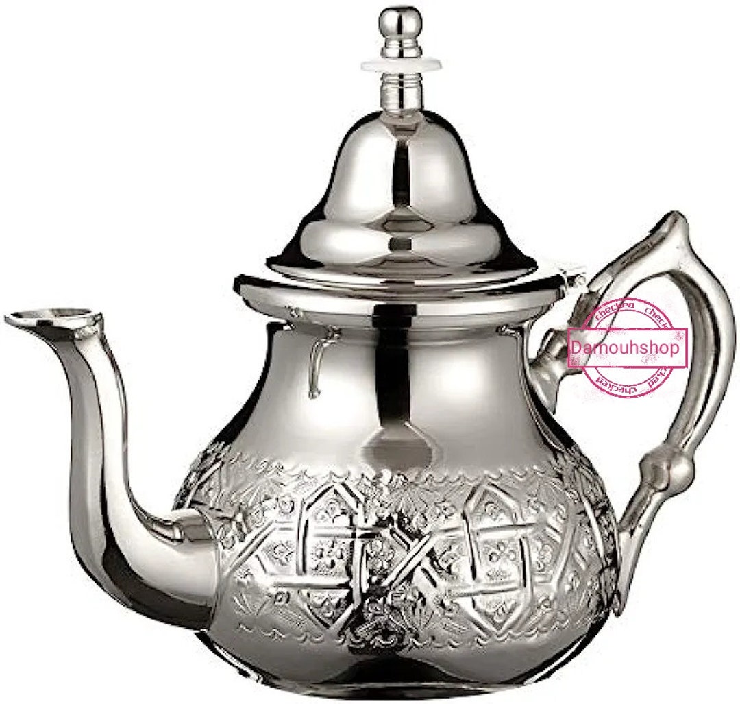 Moroccan Silver Teapot Perfect Mint Tea Authentic Built in Filter With ...