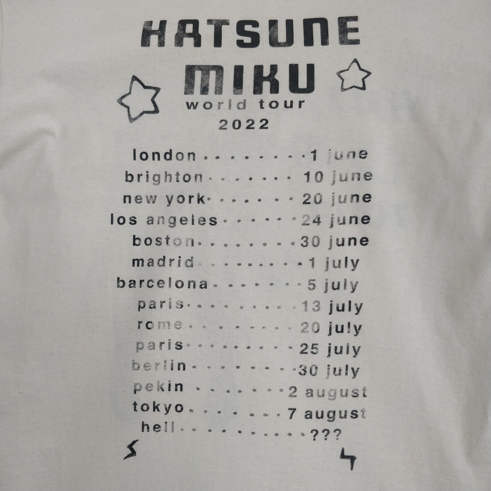 Hatsune Miku Tour T-shirt - Etsy