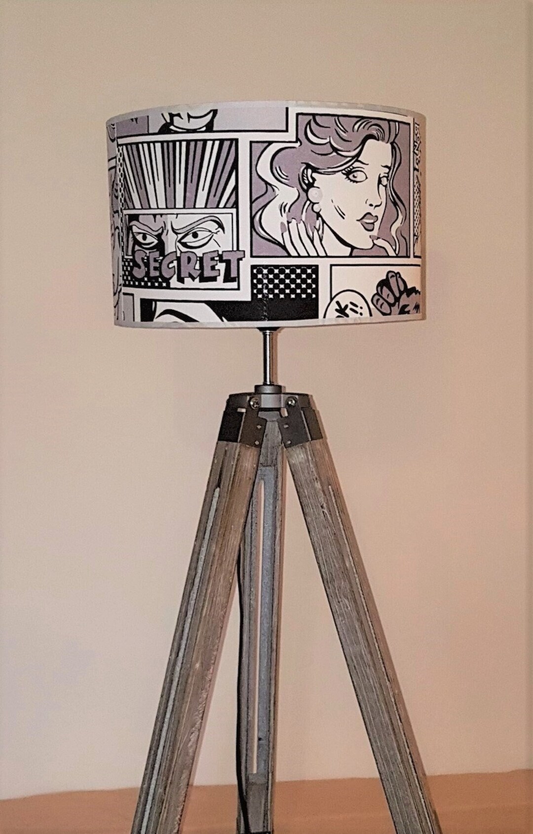 Super Heroes Comic Book Lampshade in Cotton Fabric, 2 Sizes - Etsy