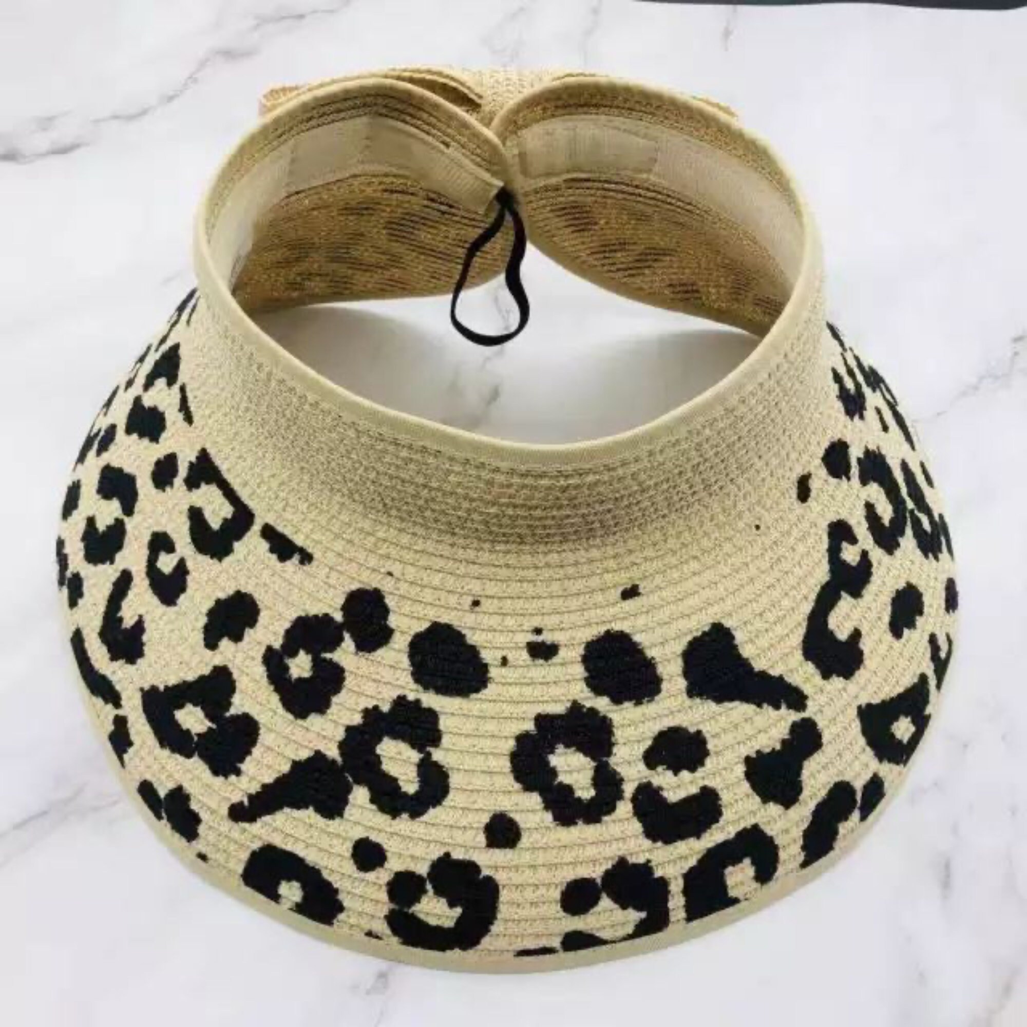 Foldable Wide Brim Leopard Bow Straw Hat // Rollable Summer - Etsy