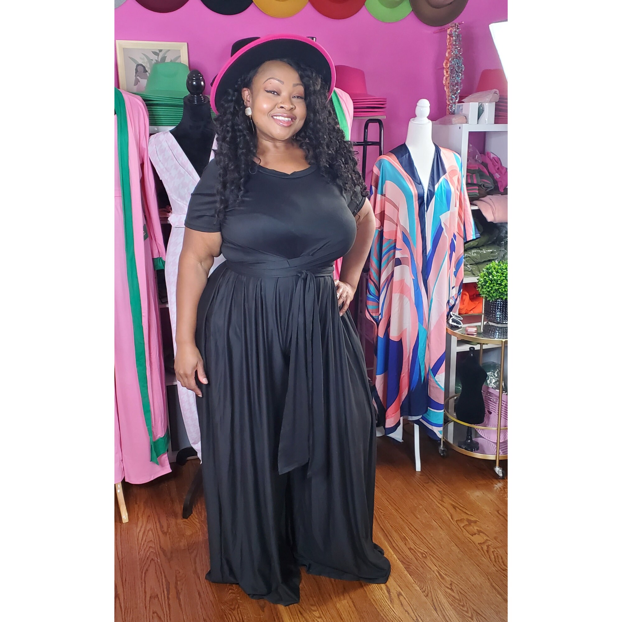 Black Long Bell Bottom 2 Piece Set Black Jumpsuit Set Women - Etsy