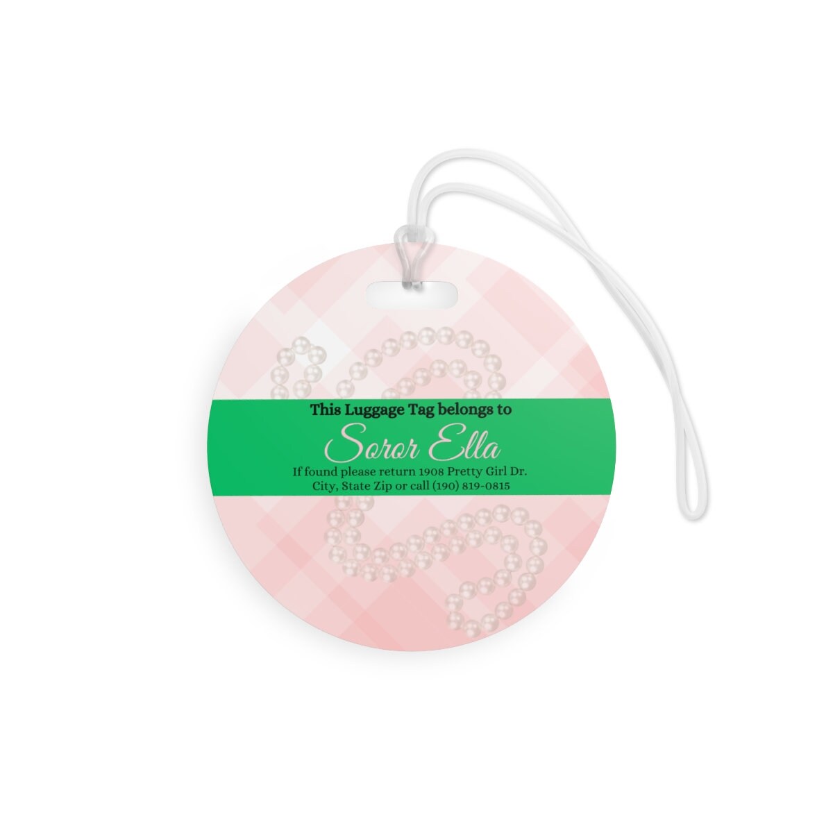 Alpha Kappa Alpha Pretty Girl Vibes Only Luggage Tag AKA - Etsy