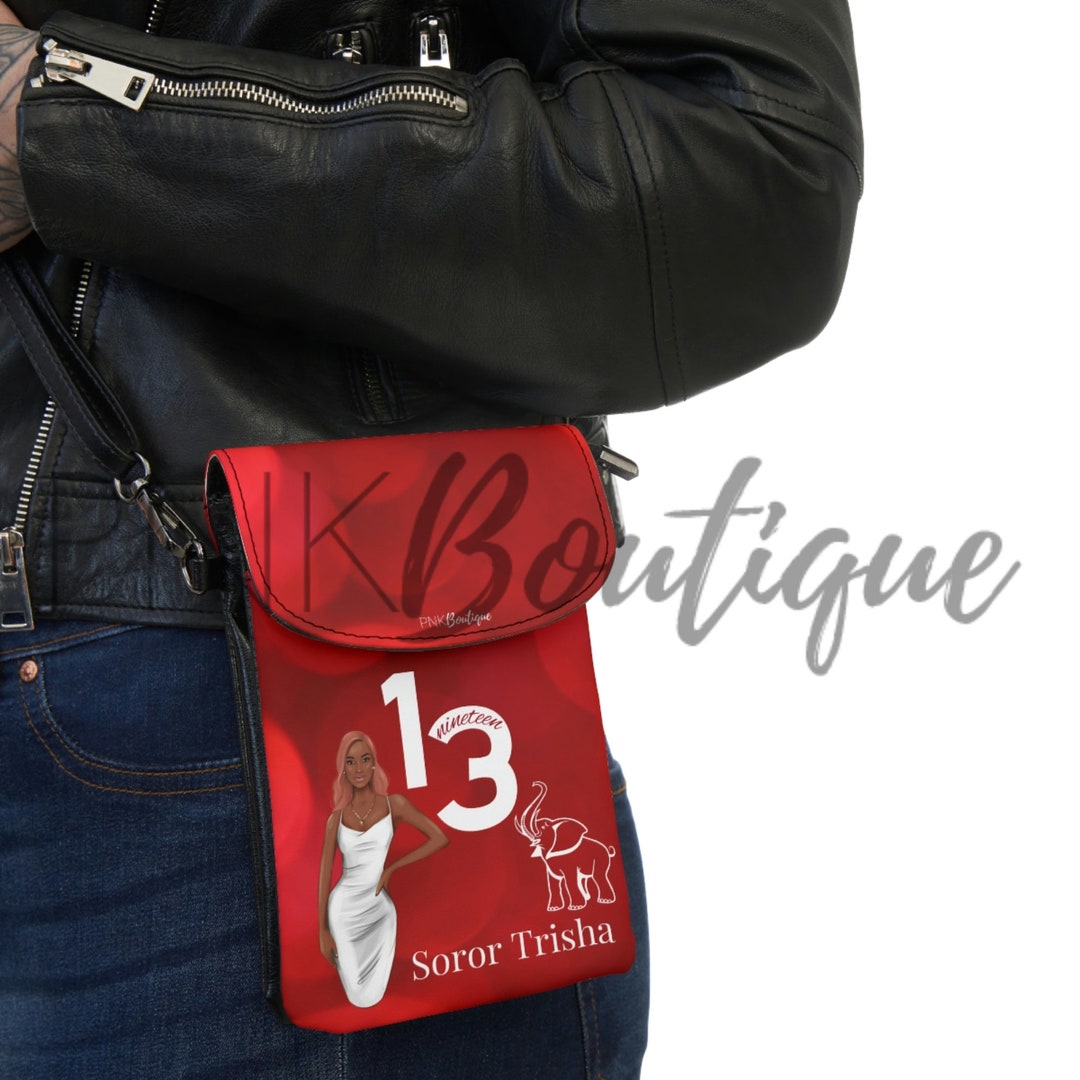 Delta Sigma Theta Sorority Gifts, Crossbody Cell Phone Bag, Monogram ...
