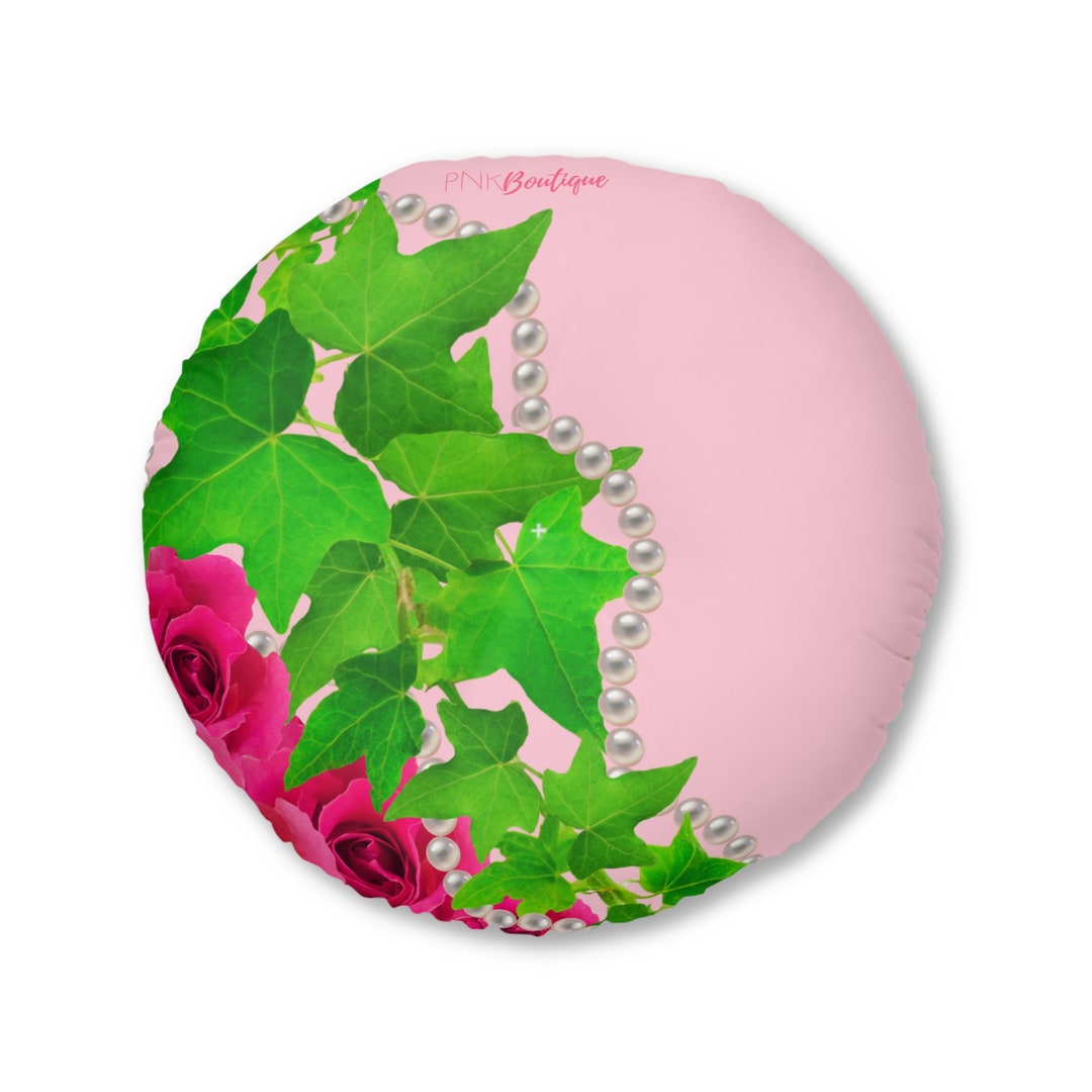 AKA Ivy and Pearls Pink and Green Tufted Floor Pillow - Etsy