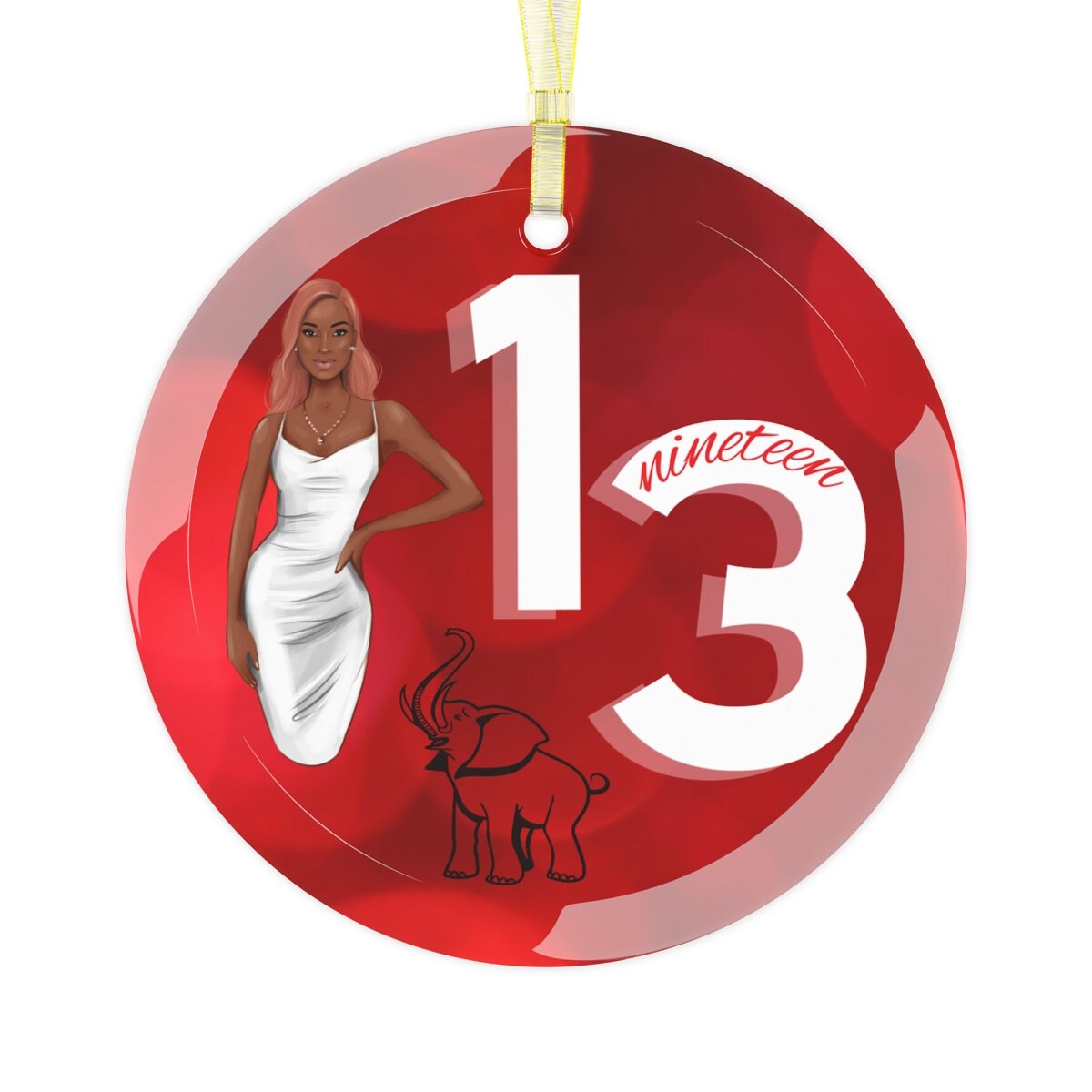 Delta Sigma Theta Glass Ornament, DST Paraphernalia, DST Glass Ornament ...