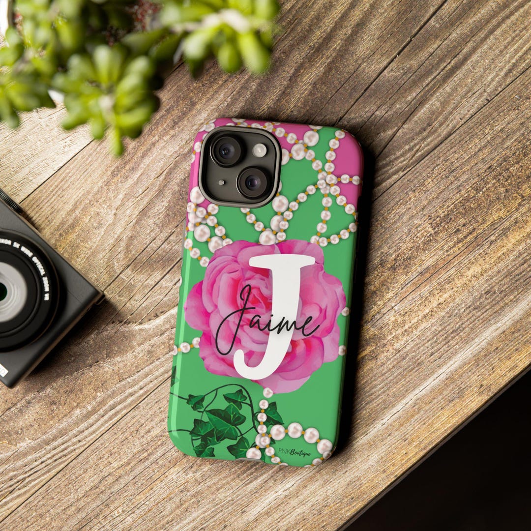Custom Pink and Green Sorority Merch Phone Case, D9 Paraphernalia, Line ...