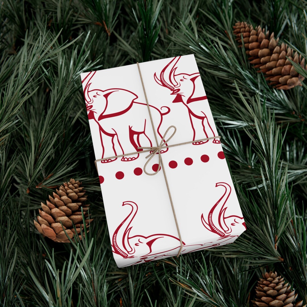 Trunks up Red and White Gift Wrapping Paper, D9 Paraphernalia ...