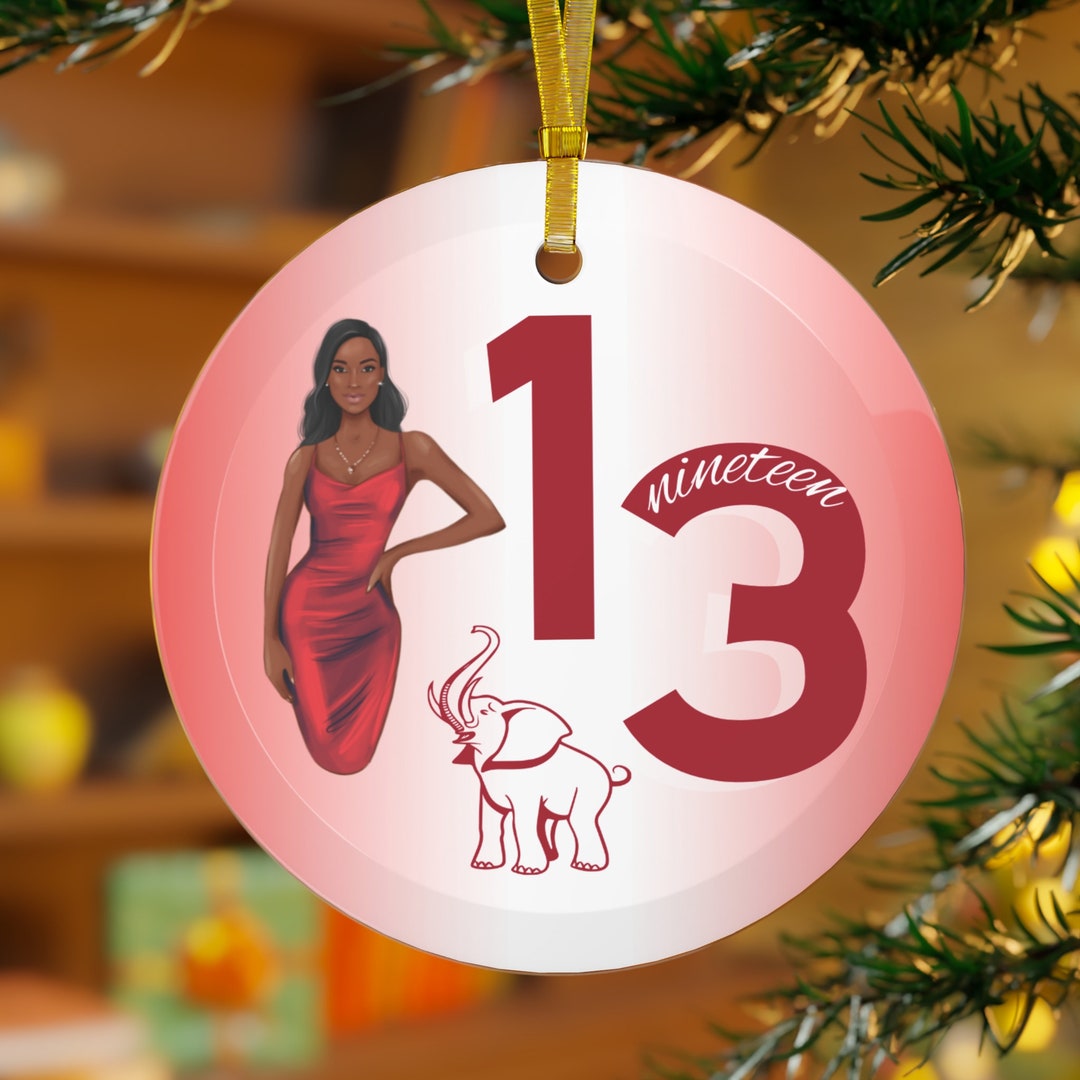 Devastating Diva Glass Ornament, DST Paraphernalia, HBCU Divine Nine ...