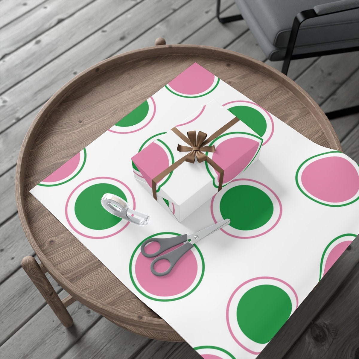 AKA Paraphernalia Pink and Green Gift Wrap, Black Women's Gift,aka Gift ...