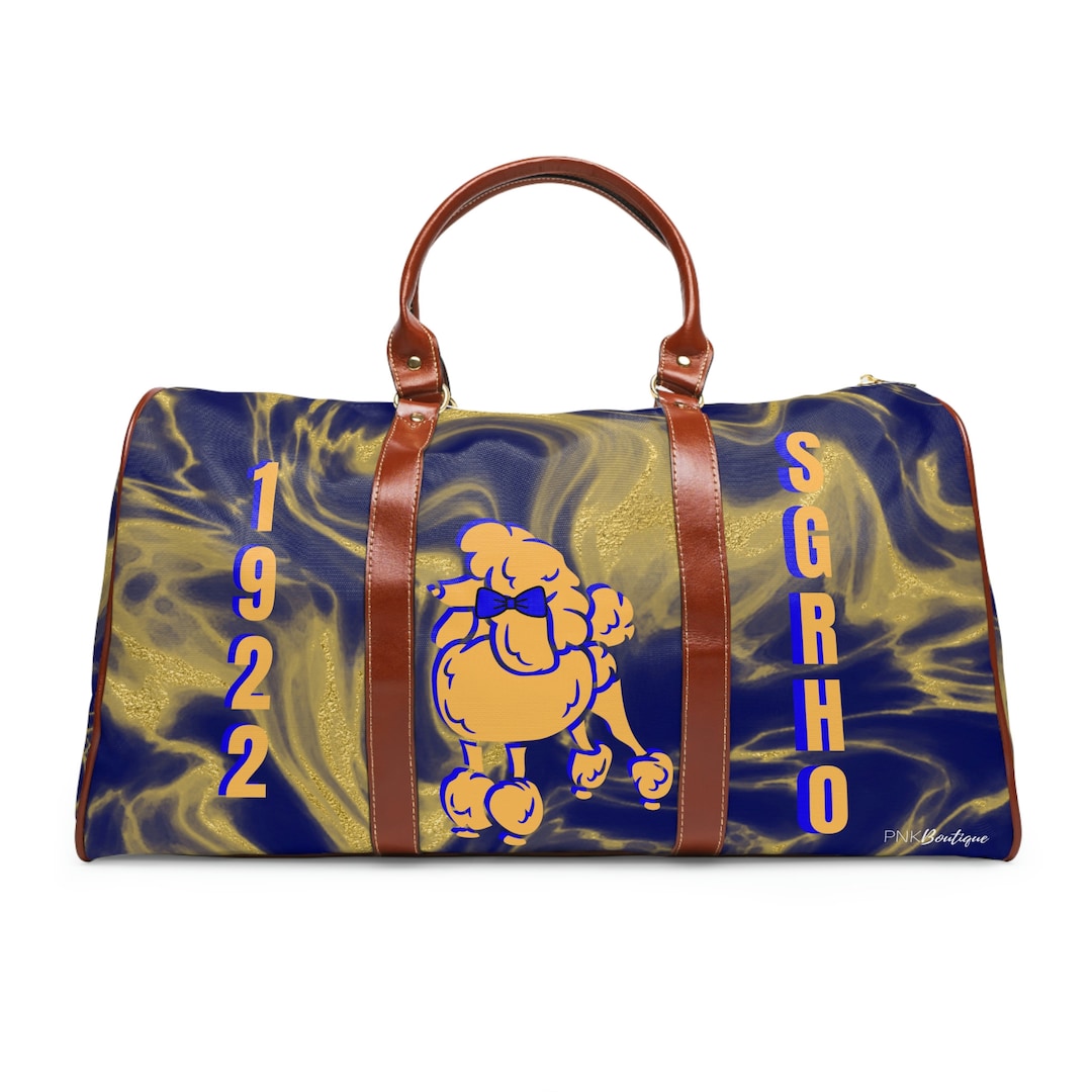 Sgrho Paraphernalia Waterproof Travel Bag, Unique Black Greek Sorority ...