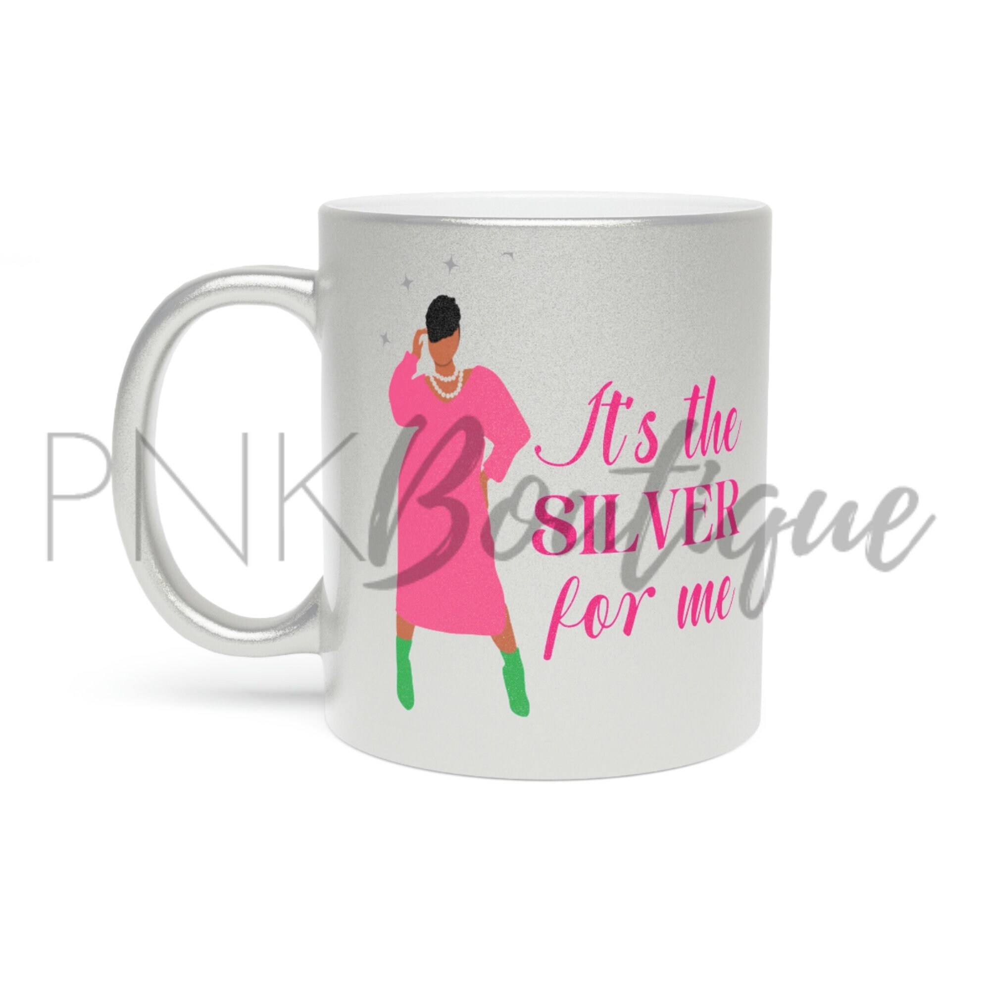 Silver Soror Metallic Mug, Silver Soror Gift, Alpha Kappa Alpha, AKA ...