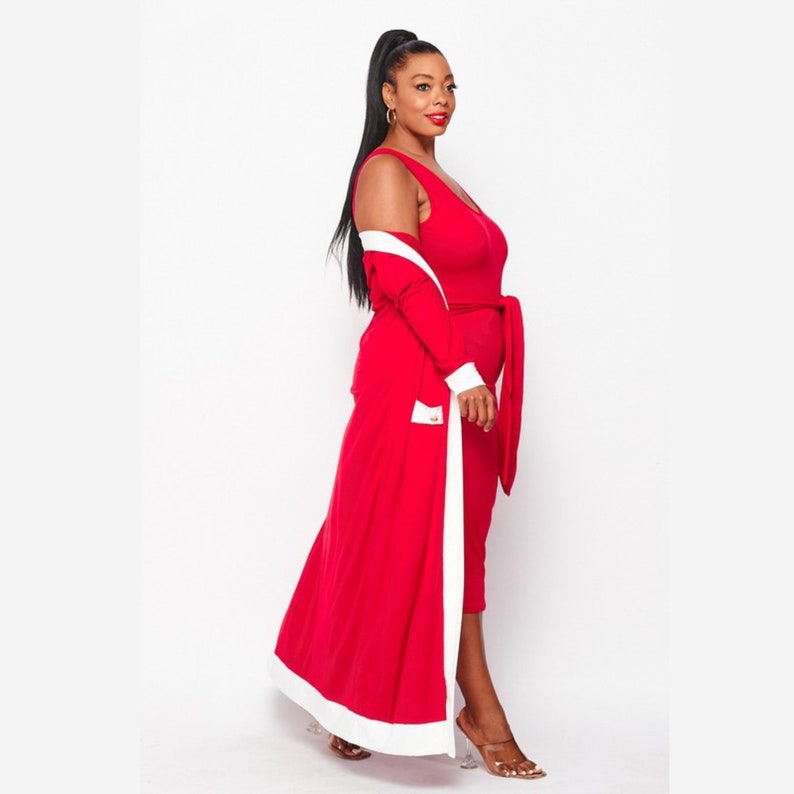 Plus Size Red and White Diva Dress Set, Date Night Dress, J13 DST ...