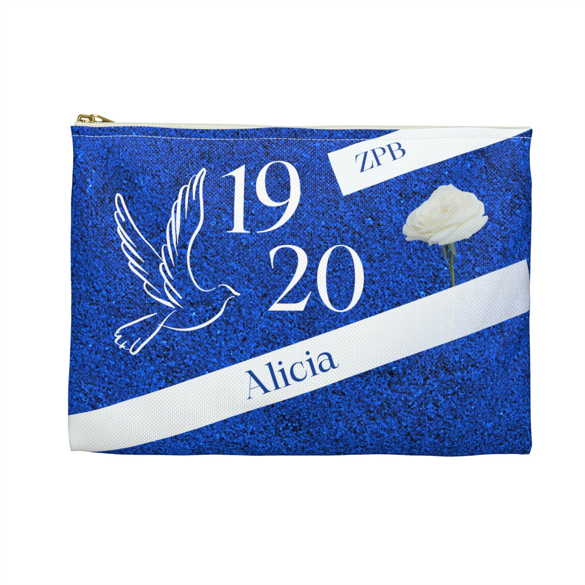 J16 Zeta Phi Beta Sorority Personalized Accessory Pouch, J16 ZPB ...