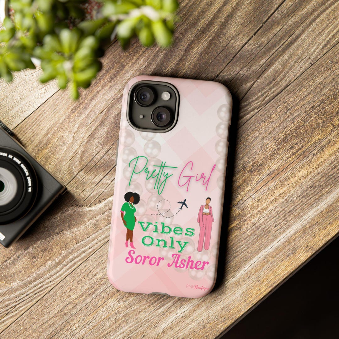 Custom Pink and Green Sorority Merch Phone Case, D9 Paraphernalia, Line ...