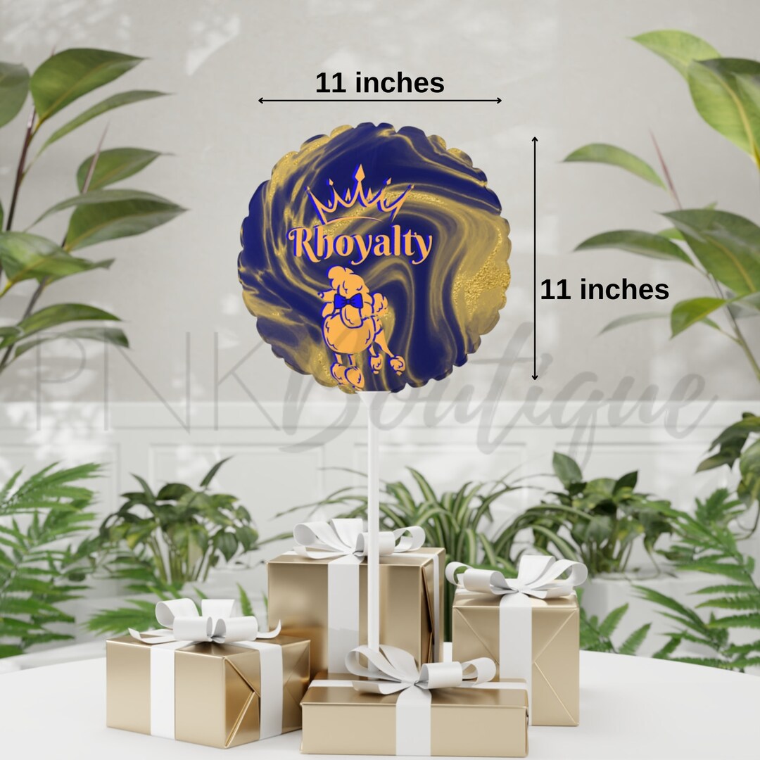 Personalized Blue and Gold Pretty Poodle Mylar Balloons, D9 Sorority ...