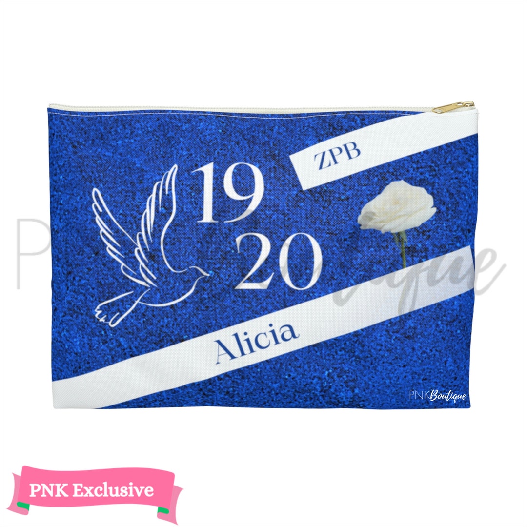 J16 Zeta Phi Beta Sorority Personalized Accessory Pouch, J16 ZPB ...