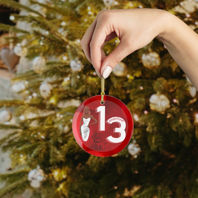 Delta Sigma Theta Glass Ornament, DST Paraphernalia, DST Glass Ornament ...