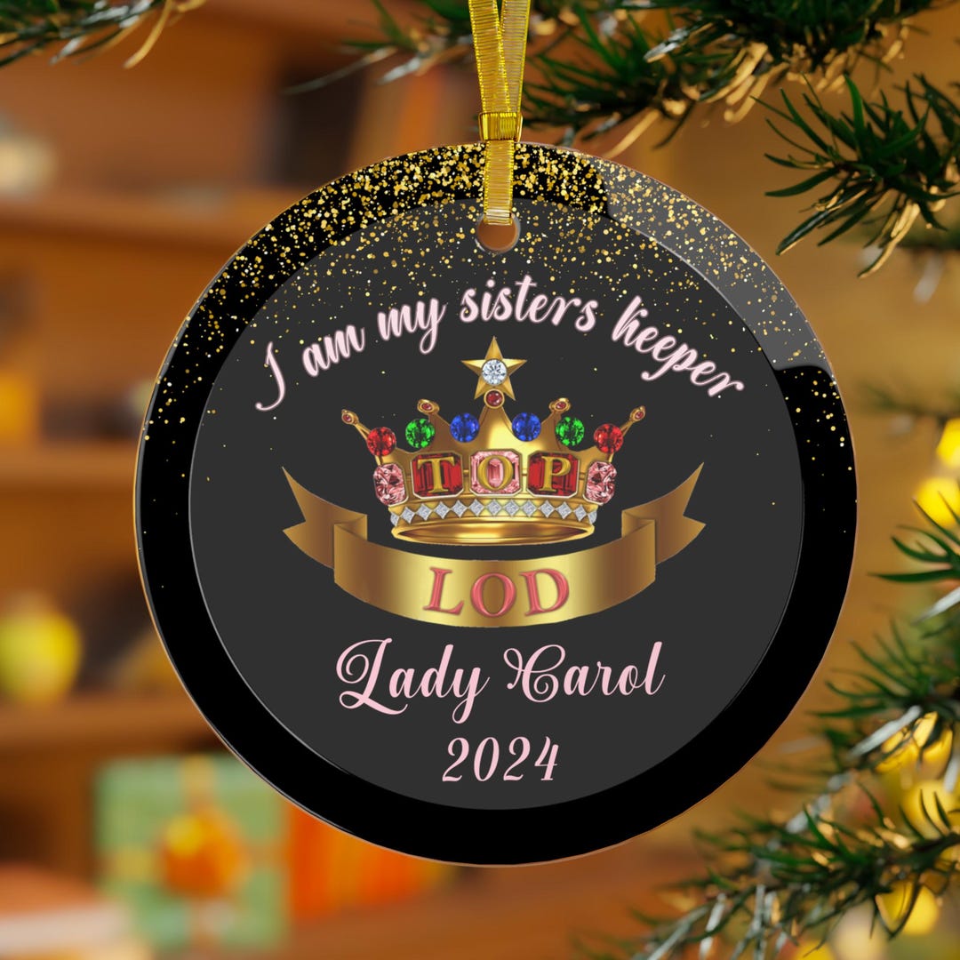 Custom Pink and Gold TLOD Glass Christmas Ornament, TLOD Paraphernalia ...