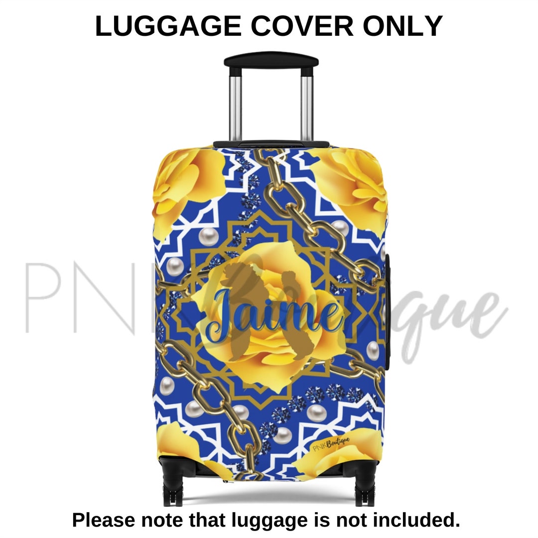 Personalized Blue and Gold Luggage Cover, D9 Paraphernalia, HBCU ...