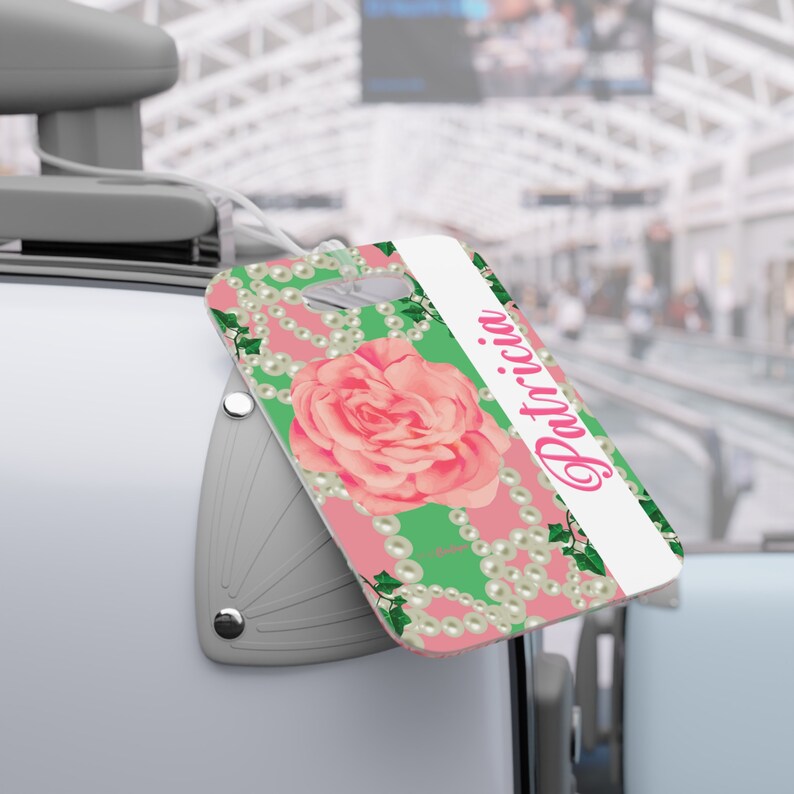 Pink and Green Alpha Kappa Alpha Luggage Tag, AKA Paraphernalia, AKA ...