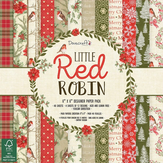 LITTLE RED ROBIN 6 X 6 Dovecraft Trimcraft - Etsy