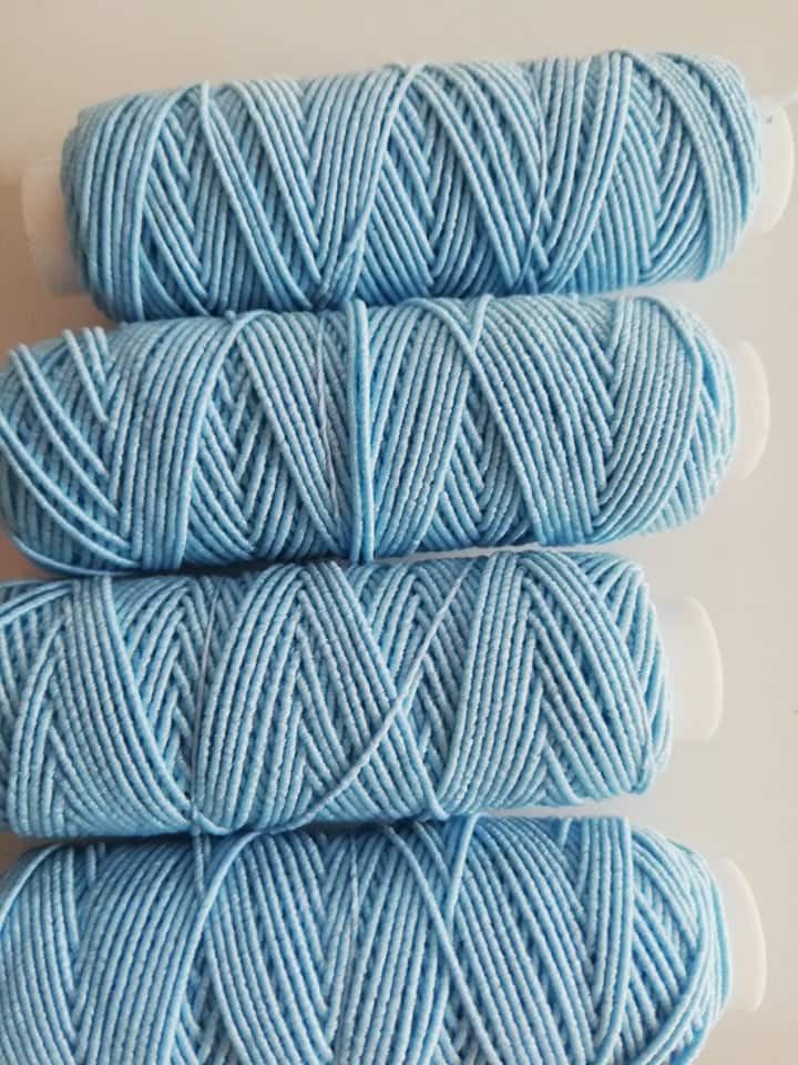 Pack of 2 X Reels 20 Metre 0.5mm Shirring Shearing Elastic Thread ...