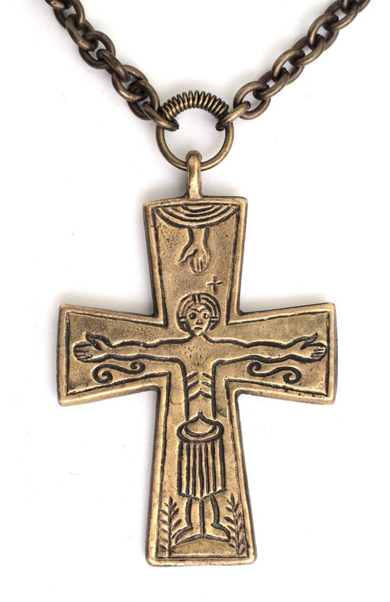 kalevala koru bronze cross - Gem