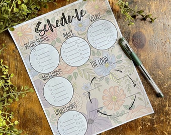 Homeschool Subject Checklist Loop Schedule Printable - Etsy