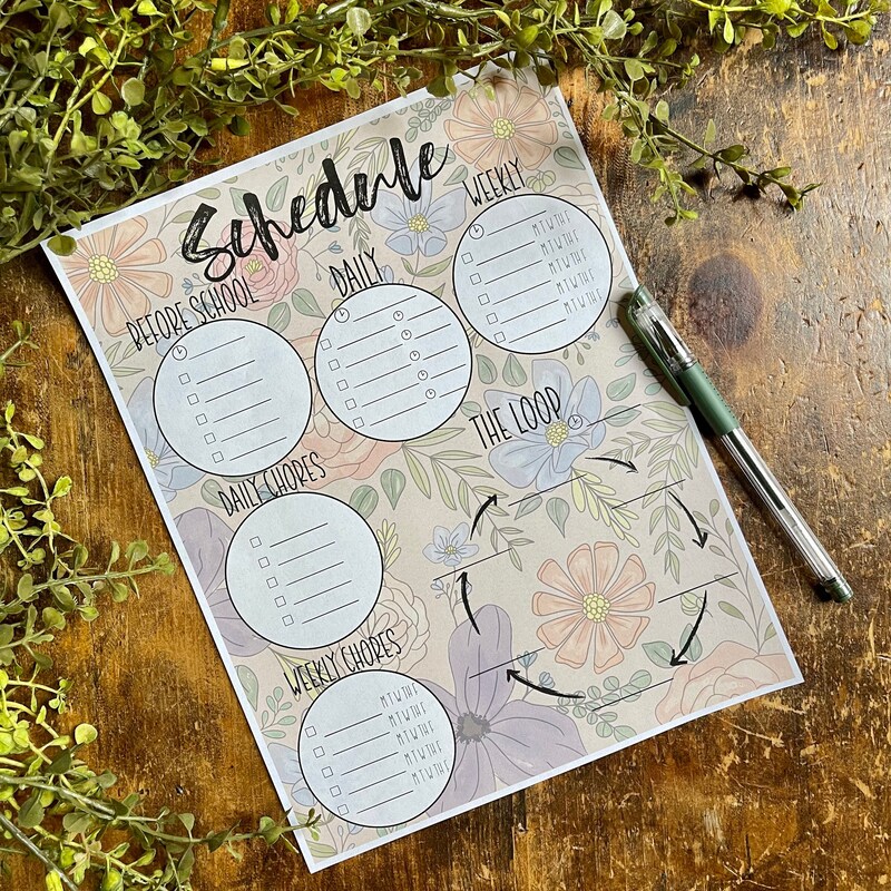 Homeschool Schedule - Etsy