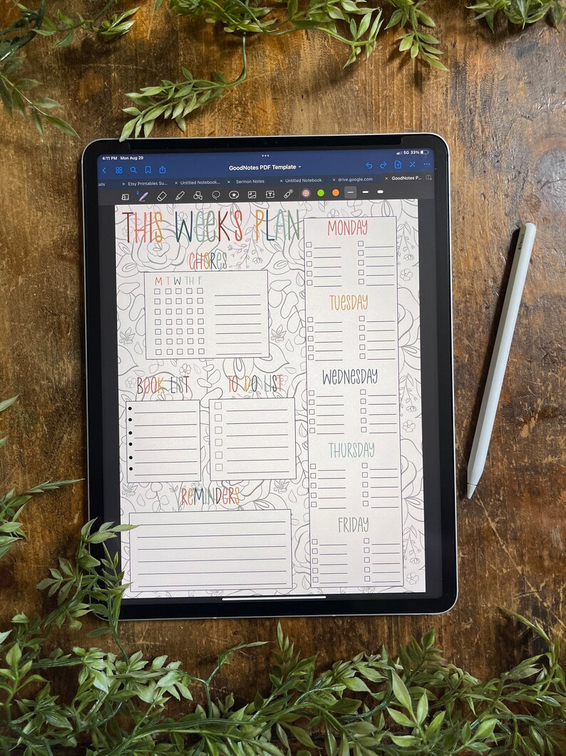 Boho Homeschool Weekly Planner | Printable Routine Page (digital ...