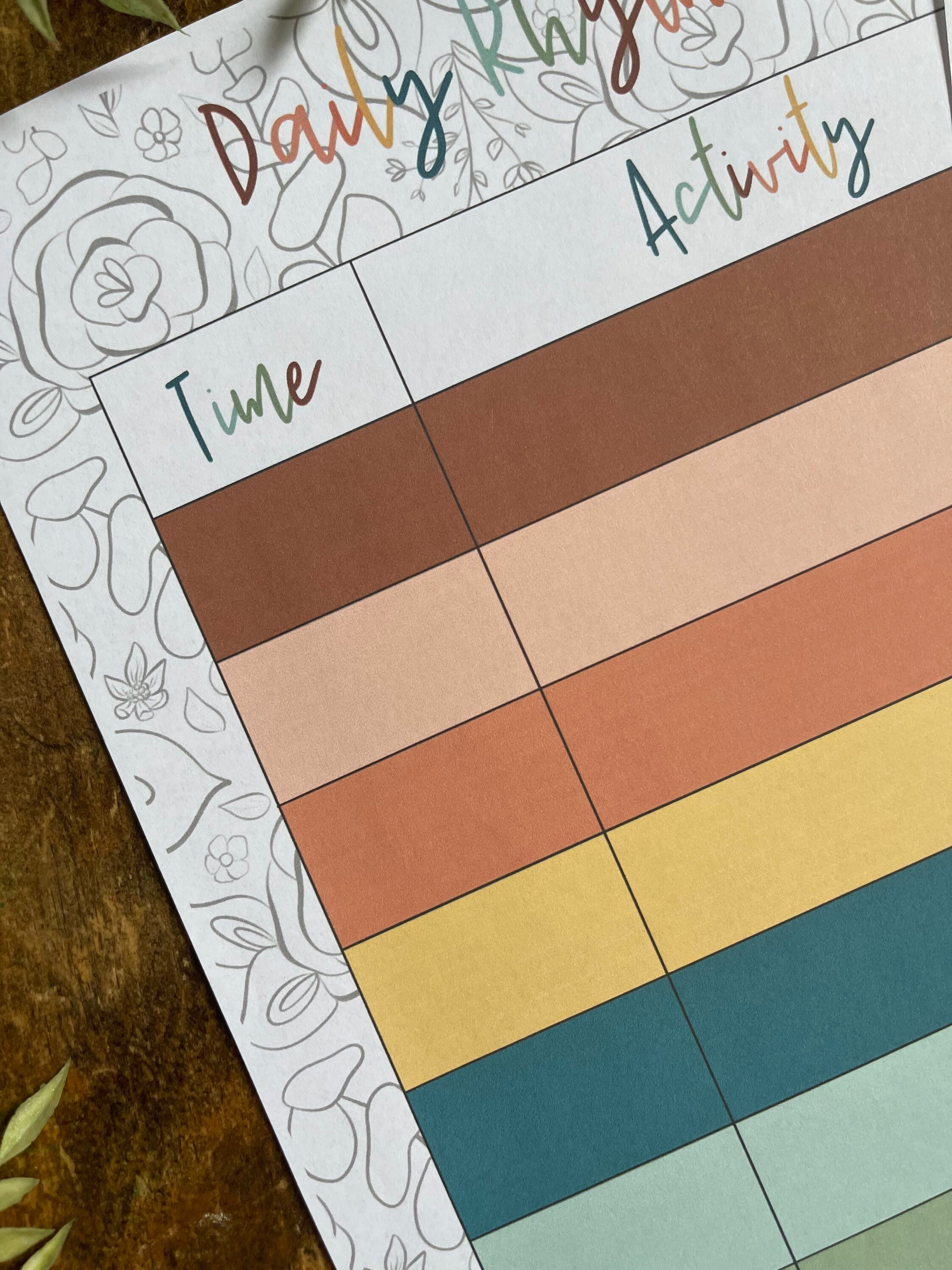 Homeschool Daily Rhythm Schedule Digital Download Boho Homeschool ...