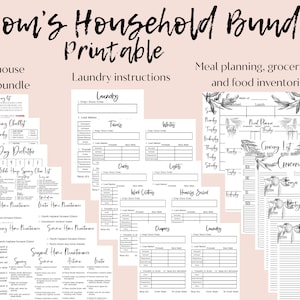 Whole House Cleaning, Laundry Instructions, and Meal Planning Bundle ...