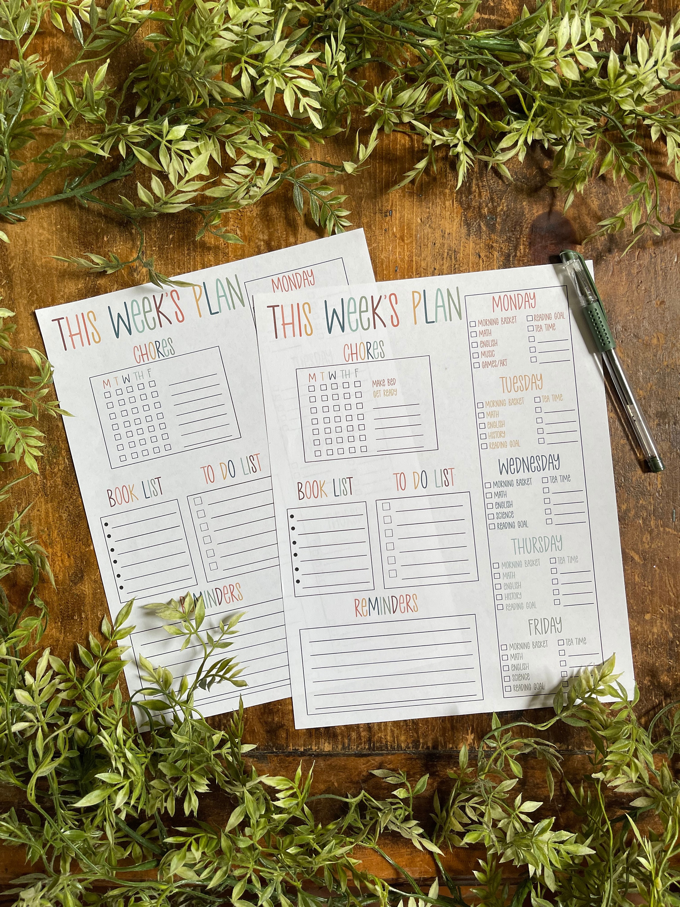 Minimalist Homeschool Loop Schedule Planner Bundle Daily - Etsy