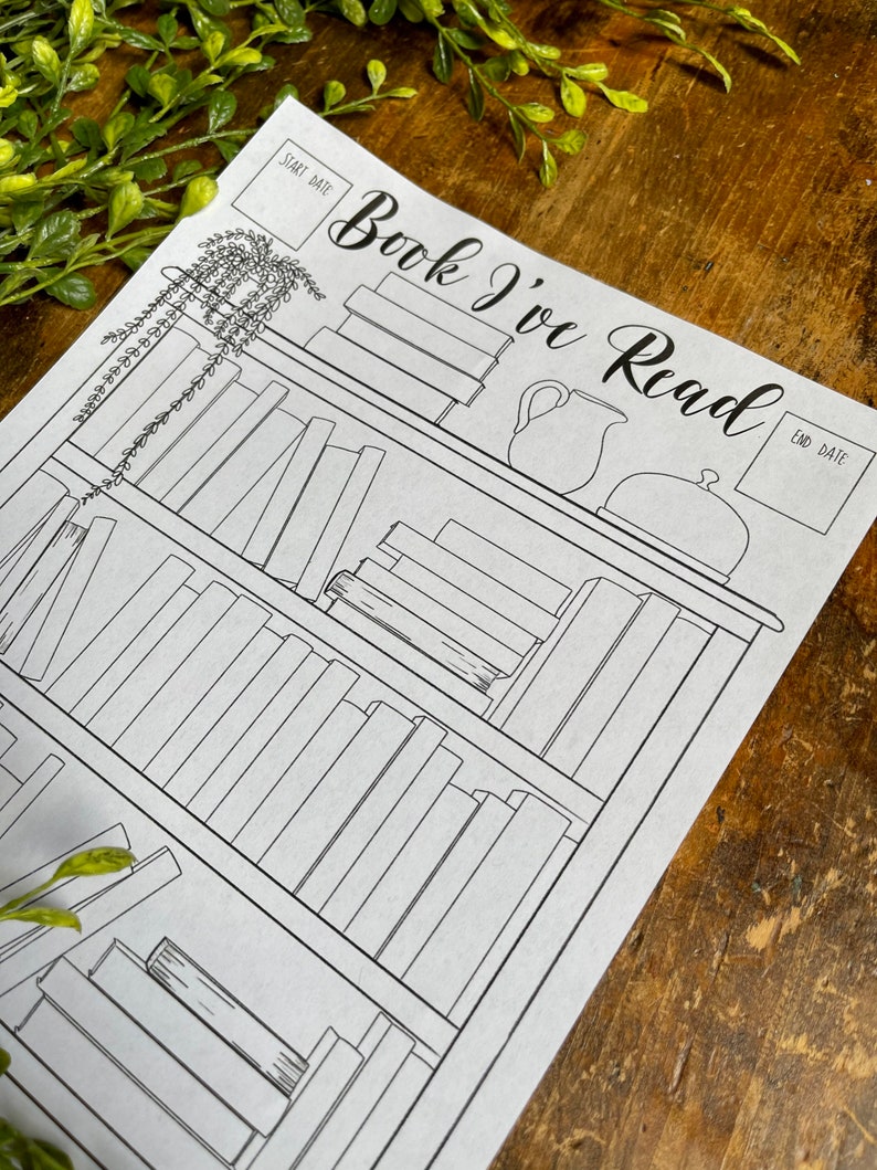 Book Tracker Printable Reading Log Reading Tracker - Etsy