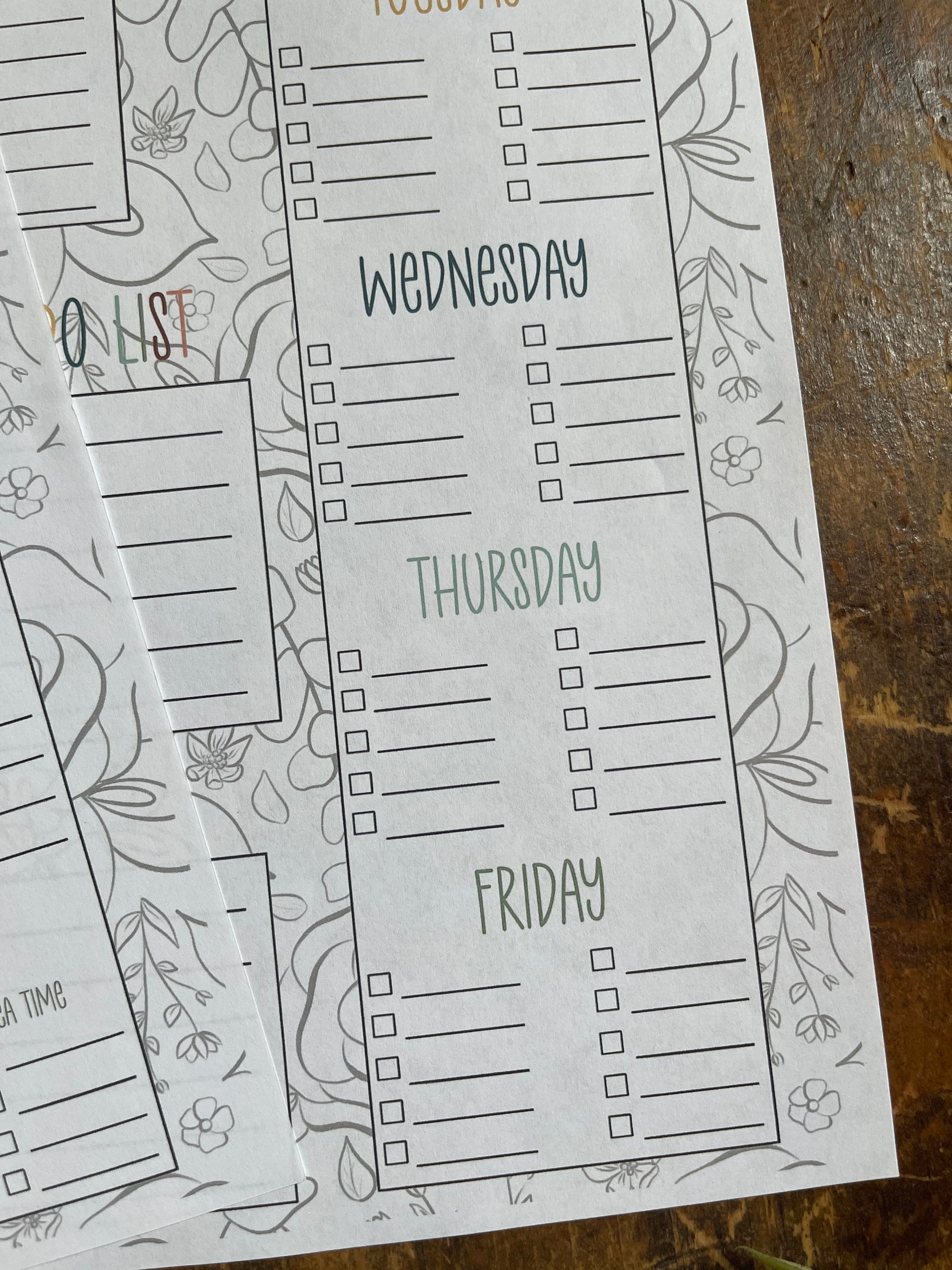 Boho Homeschool Weekly Planner | Printable Routine Page (digital ...