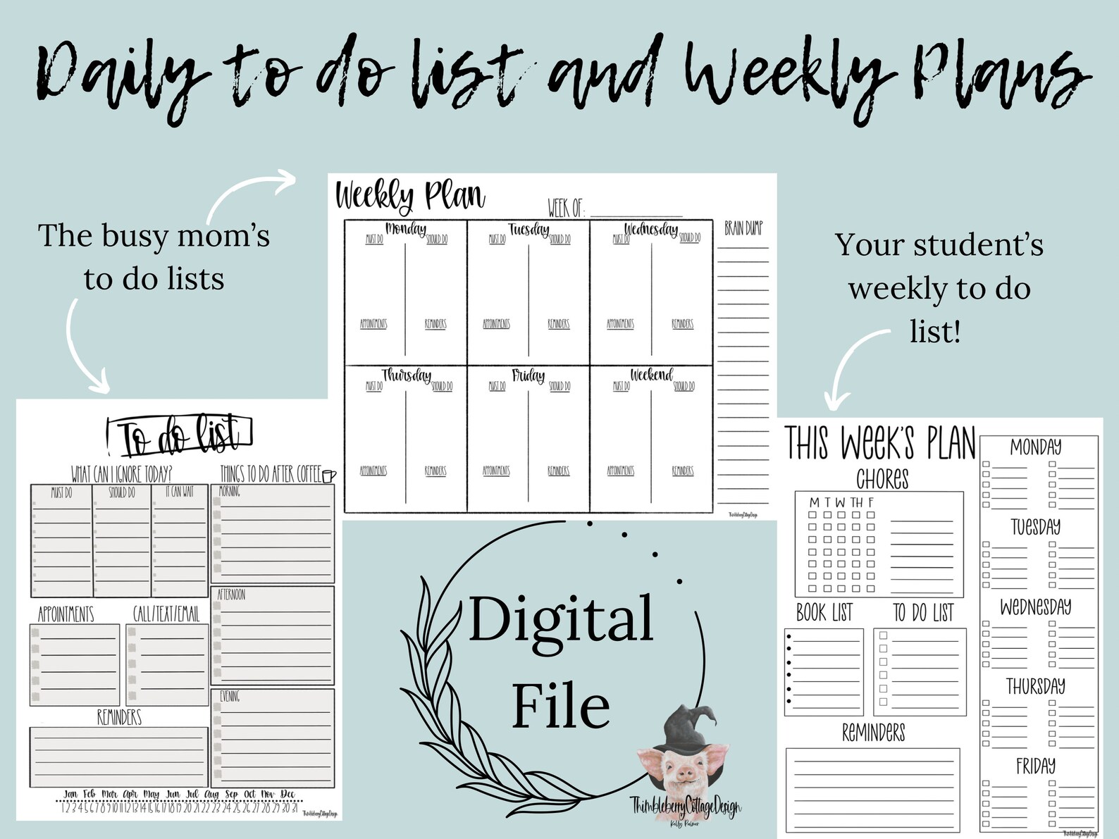 Homeschool Planner Printable Loop Schedule Bundle | Daily Rhythm ...