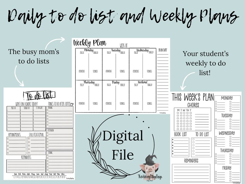 Homeschool Planner Printable Loop Schedule Bundle | Daily Rhythm ...