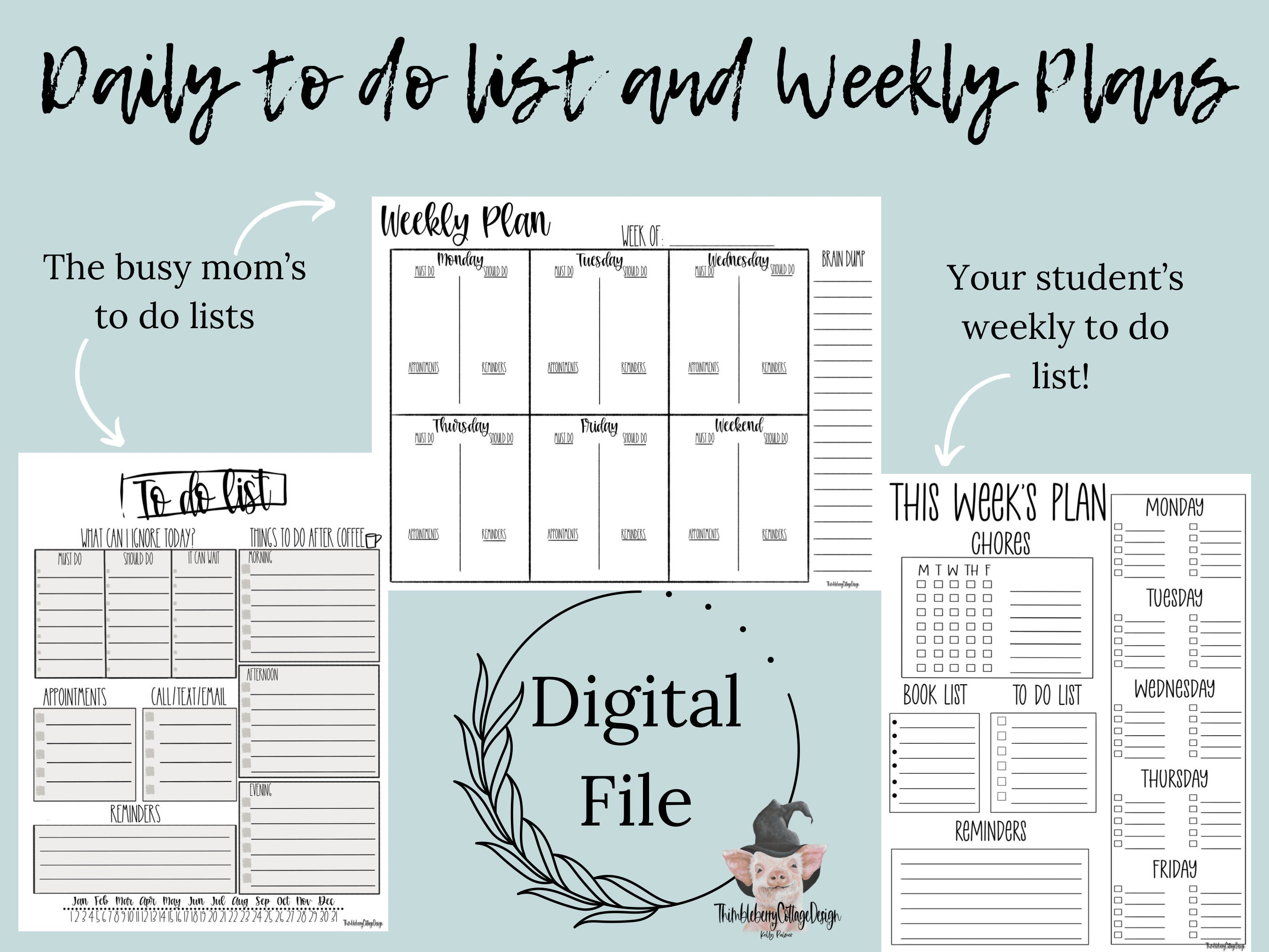 Homeschool Planner Printable Loop Schedule Bundle | Daily Rhythm ...