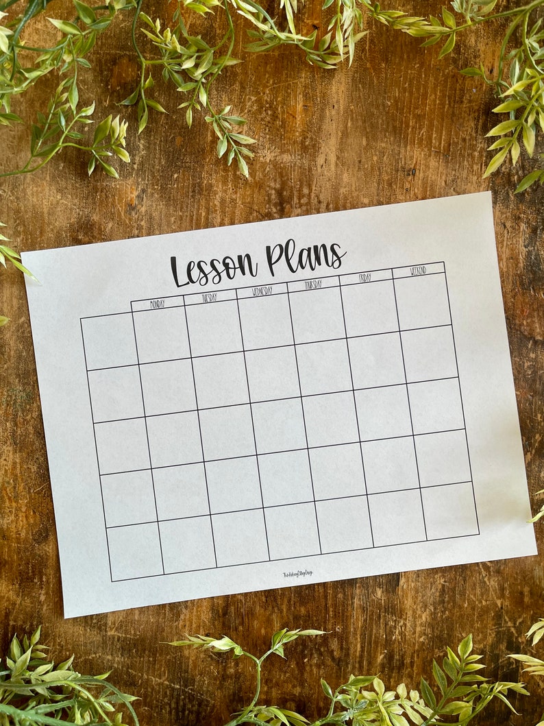 Lesson Plans Printable | How to Lesson Plan Digital Download - Etsy