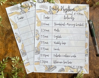 Homeschool Daily Rhythm Printable PDF File - Etsy