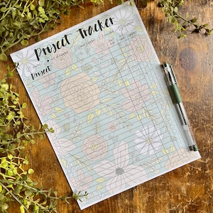 Arts and Craft Project Tracker Digital Download | Craft Planner ...