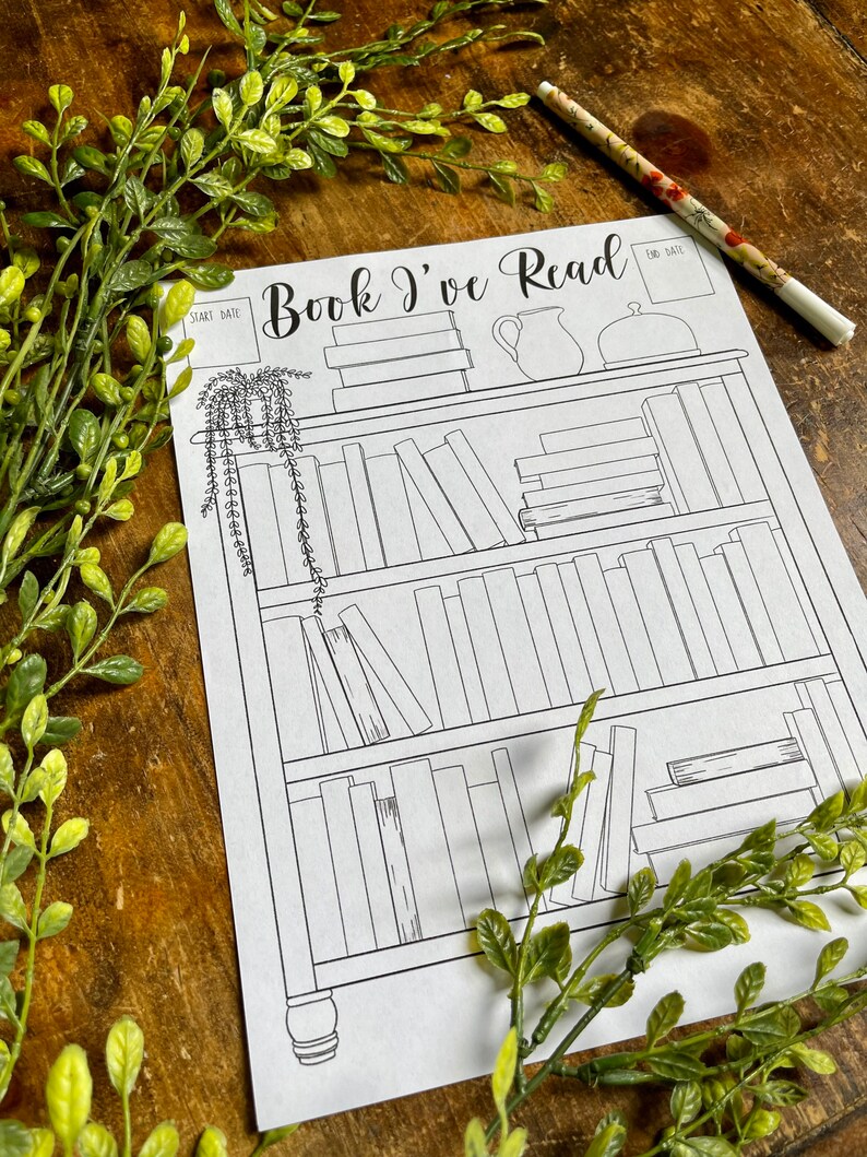 Book Tracker Printable Reading Log Reading Tracker - Etsy