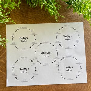 Homeschool Loop Schedule Printable | Editable Daily Planner (digital ...