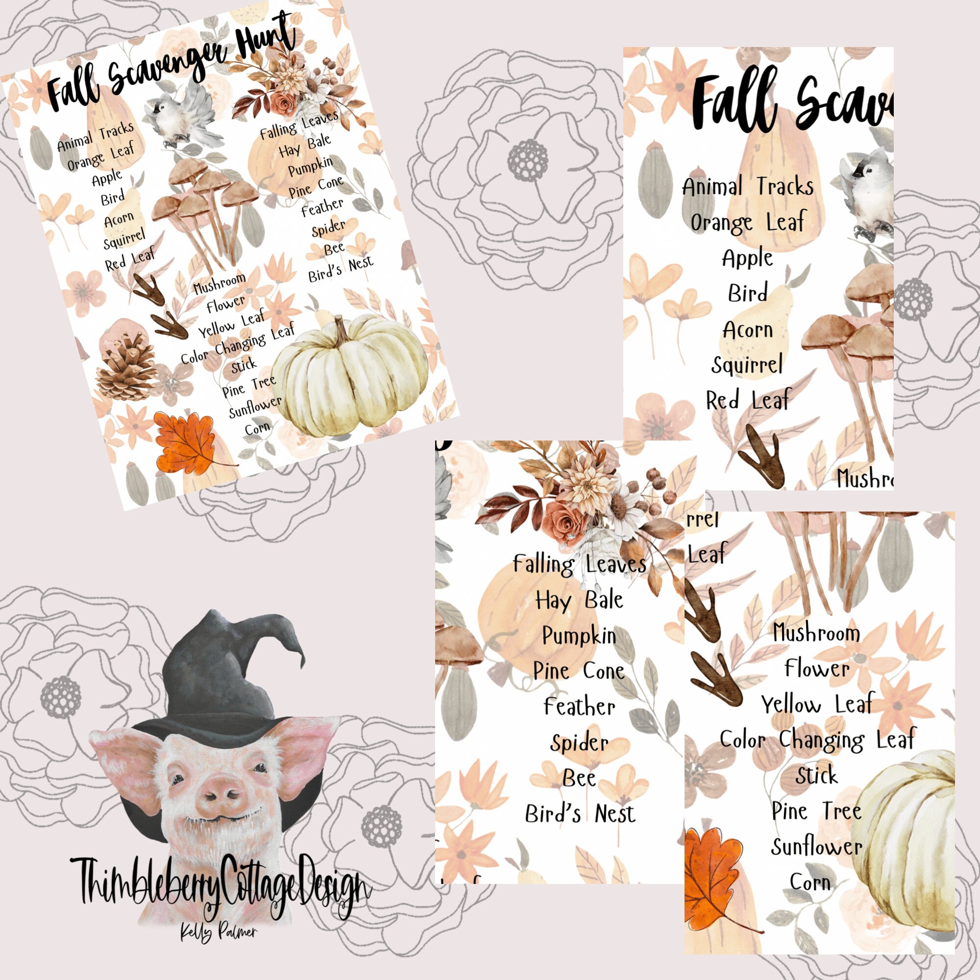 Fall Bucket List and Scavenger Hunt Bundle Instant Download - Etsy