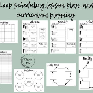 Homeschool Planner Printable Loop Schedule Bundle | Daily Rhythm ...