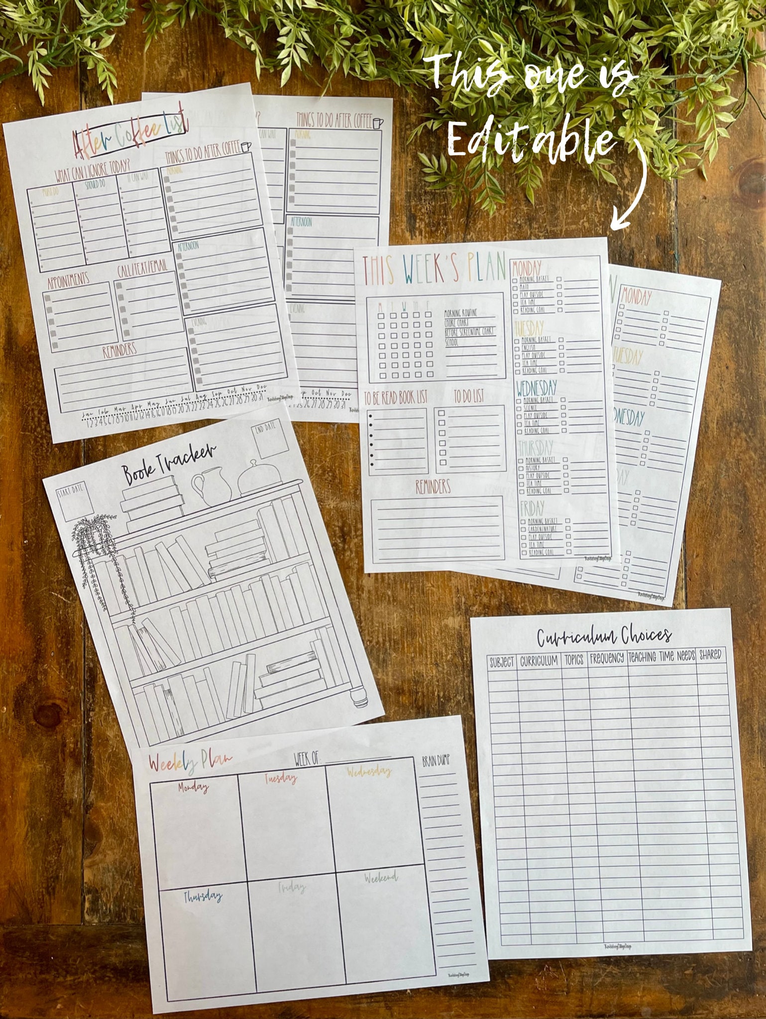 Minimalist Homeschool Loop Schedule Planner Bundle | Daily Rhythm ...